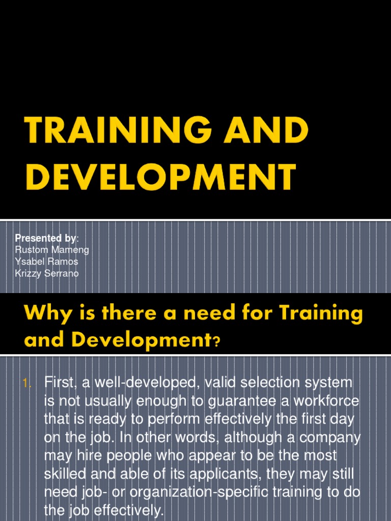 Training and Development | PDF | Learning | Competence (Human Resources)