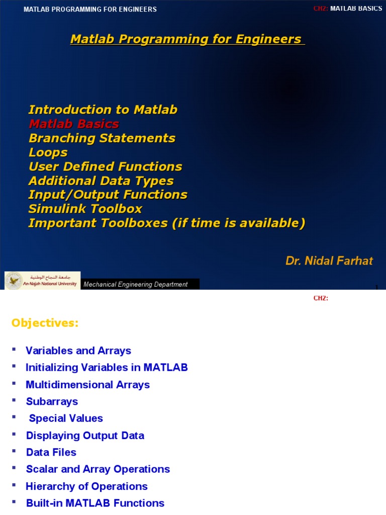 MATLAB Basics for Engineers | PDF