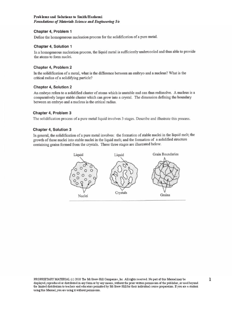 Foundations of Materials Science and Engineering 5/e: Problems and ...