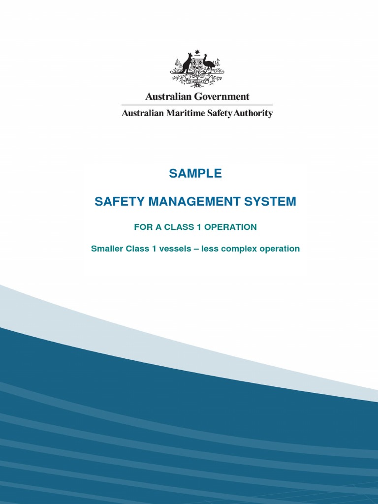 Sample Safety Management System: For A Class 1 Operation Smaller Class ...