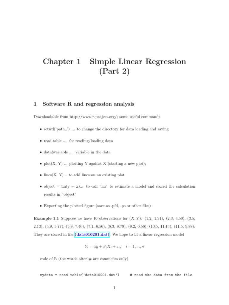 Math644 - Chapter 1 - Part2 PDF | PDF | Errors And Residuals | Mean Squared Error