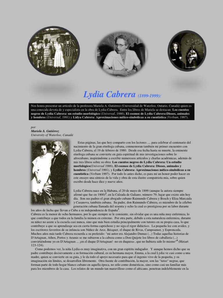 .Lydia Cabrera | PDF | Clásicos