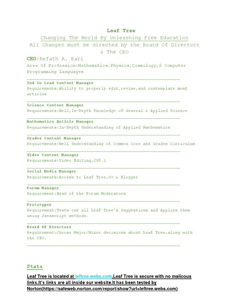 Leaf Tree | PDF | Fraction (Mathematics) | Numbers