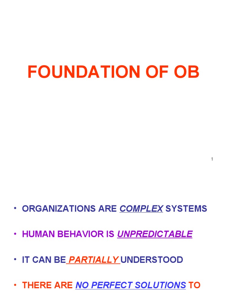 Foundation of Ob | PDF | System | Systems Theory