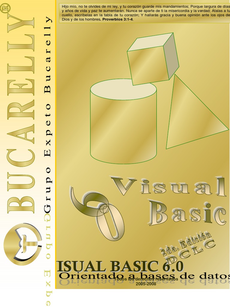 Libro de ORO de Visual Basic 6 0 PDF | PDF | Estructura de datos de matriz | Básico