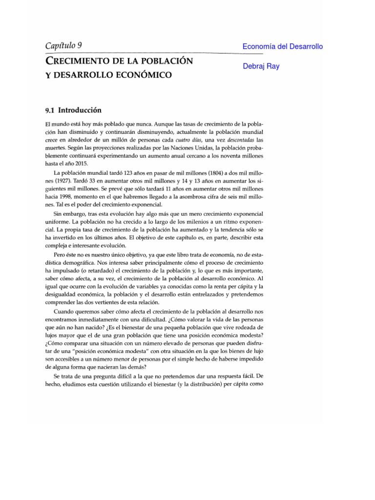 Debray Ray - Economia Del Desarrollo Cap9y10 PDF | PDF Debray Ray - Economia Del Desarrollo Cap9y10 PDF | PDF