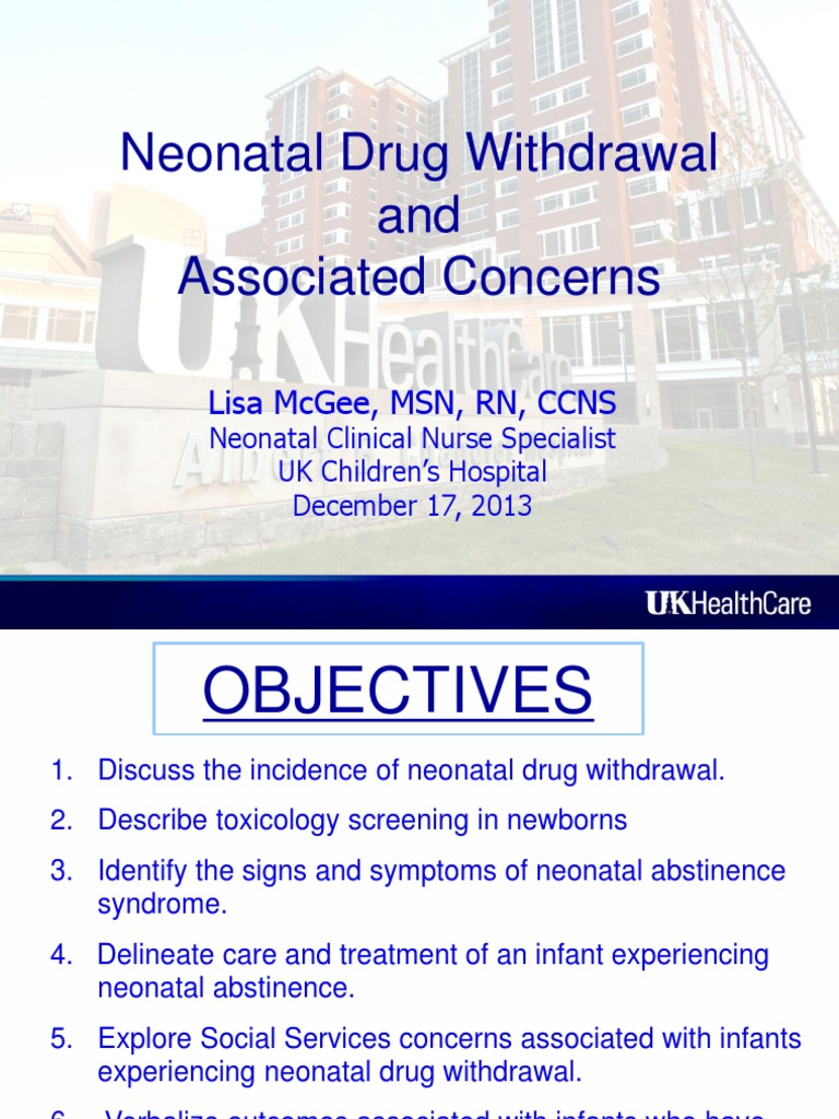 Neonatal Drug Withdrawal and Concerns | PDF | Dose (Biochemistry ...
