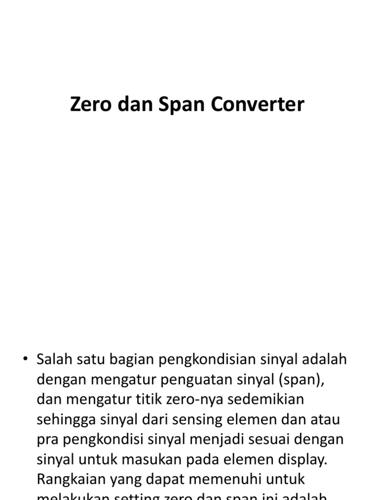 Zero & Span Converter Basics | PDF