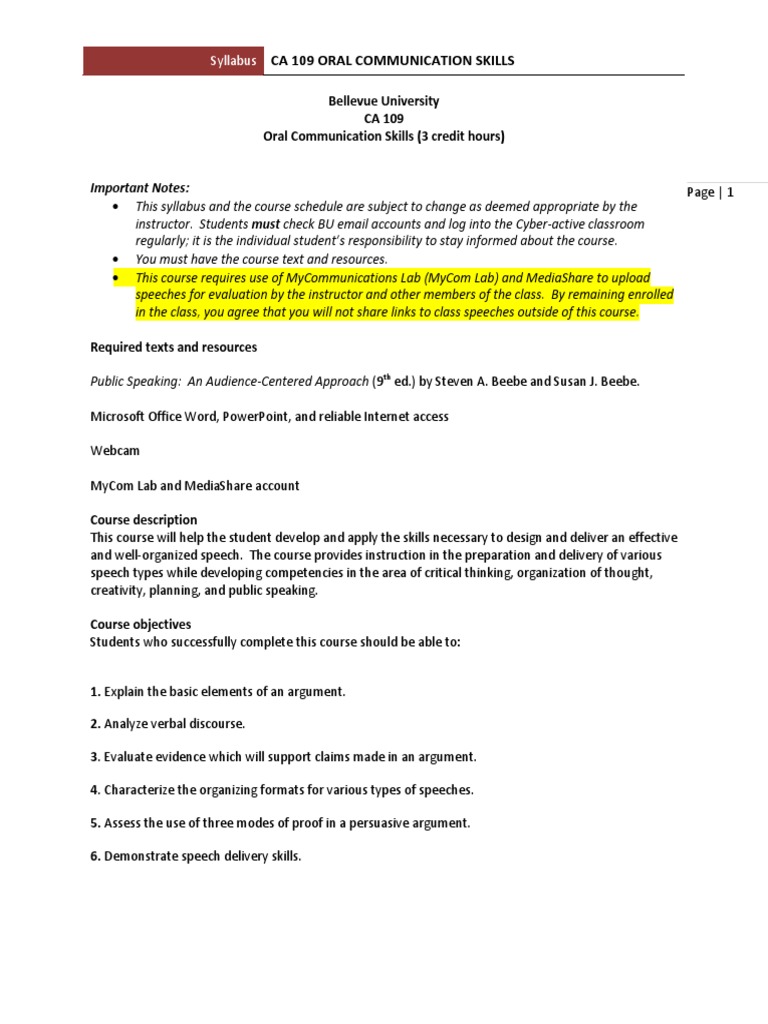 CA 109 12-Week - Syllabus | PDF | Academic Dishonesty | Internet Forum