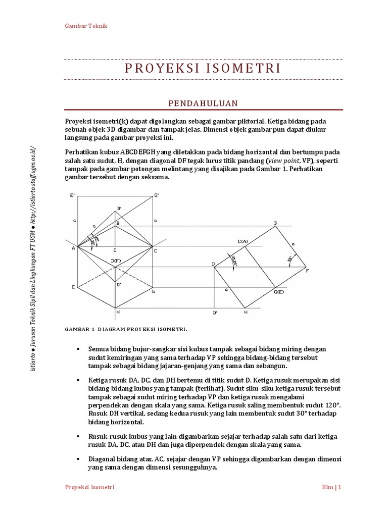 Proyeksi Isometri | PDF