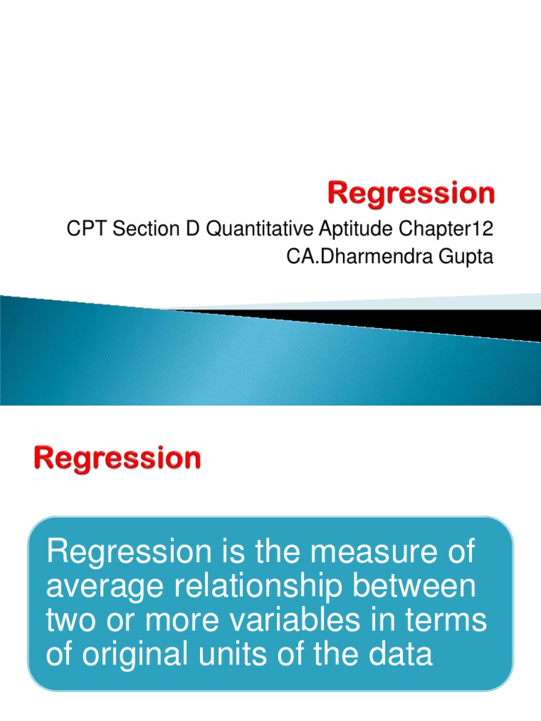 Sec D CH 12 Regression Part 2 | PDF | Regression Analysis | Correlation ...