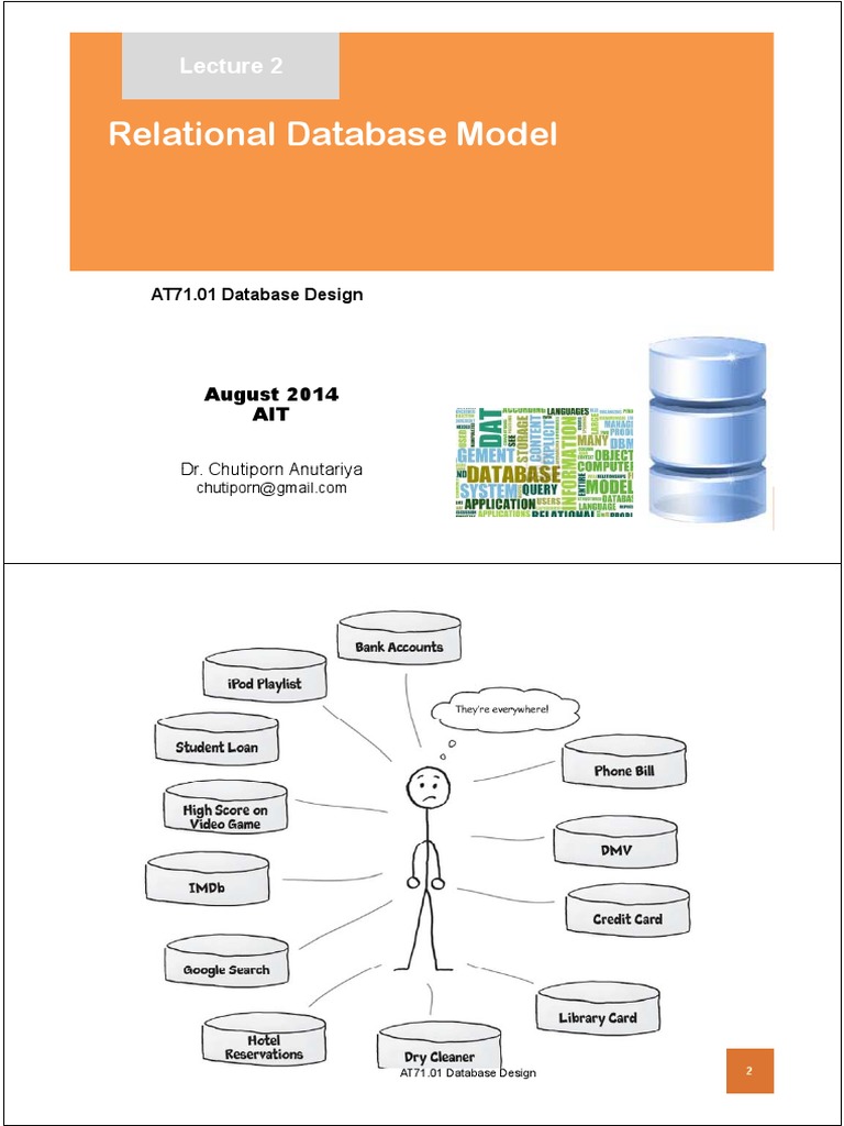 Lecture02-Relational Database Model | PDF | Software Design | Table (Database)