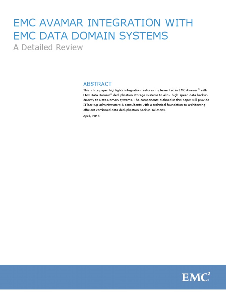 h8883 Avamar DD Integration WP | PDF | Virtual Machine | Replication ...