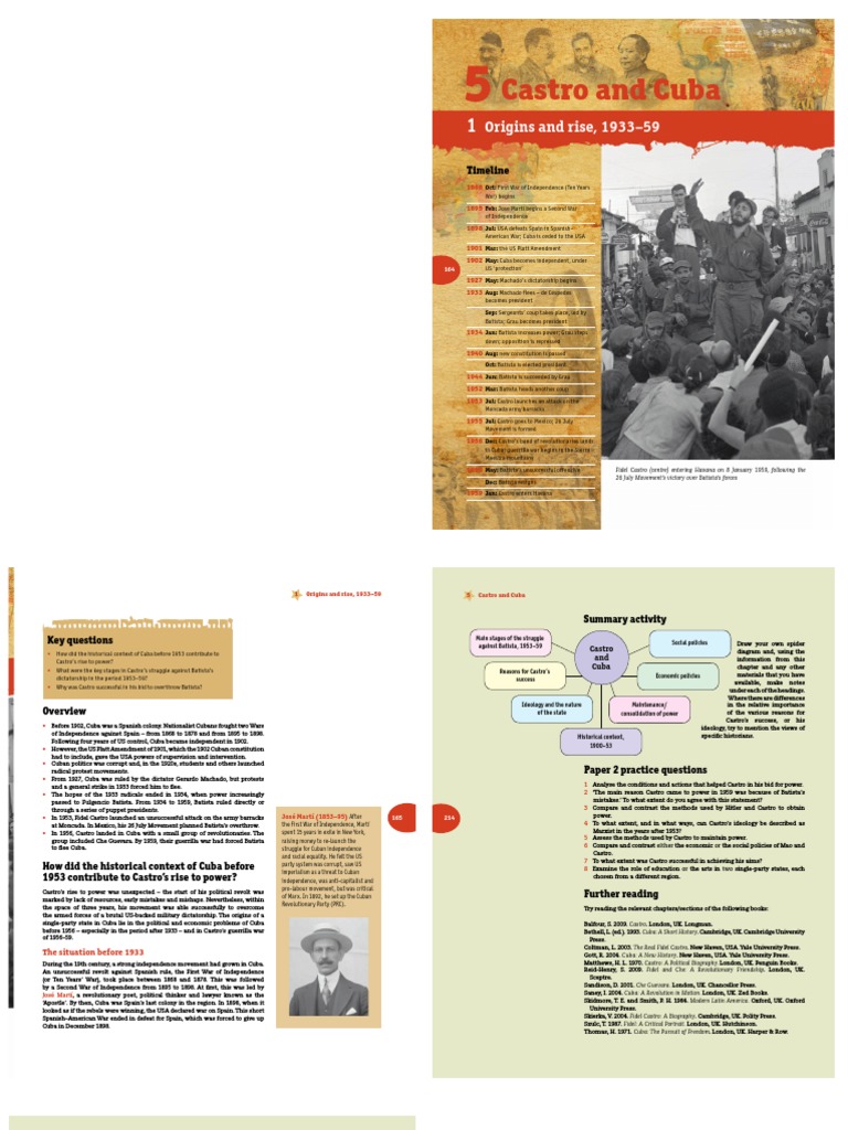 Timeline of Castro's Rise in Cuba | PDF | Fidel Castro | Fulgencio Batista