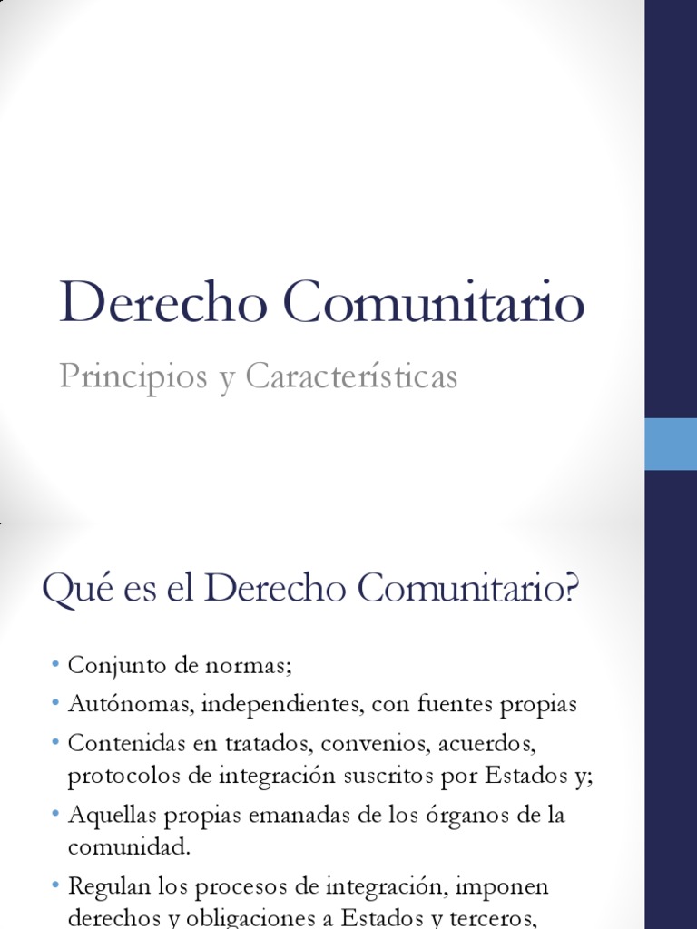 Derecho Comunitario | PDF | Ley de la Unión Europea | Legislación