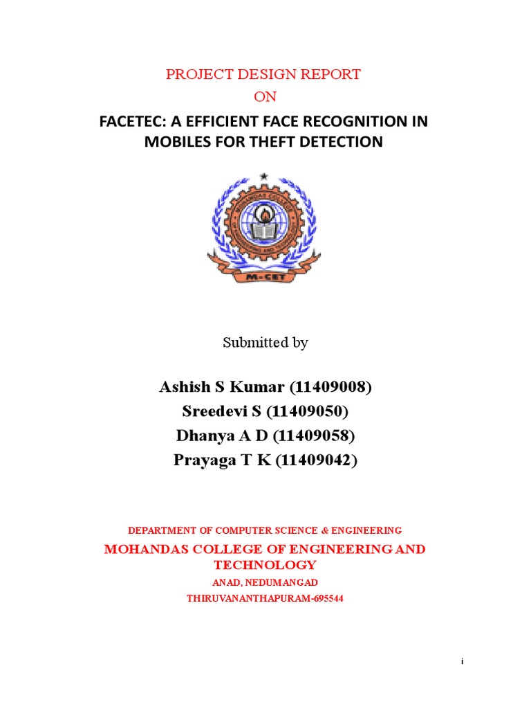 Facetec: A Efficient Face Recognition in Mobiles For Theft Detection ...