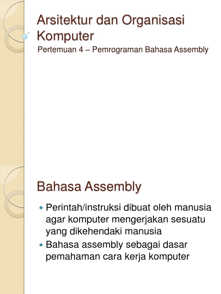 4-Pemrograman Bahasa Assembly | PDF
