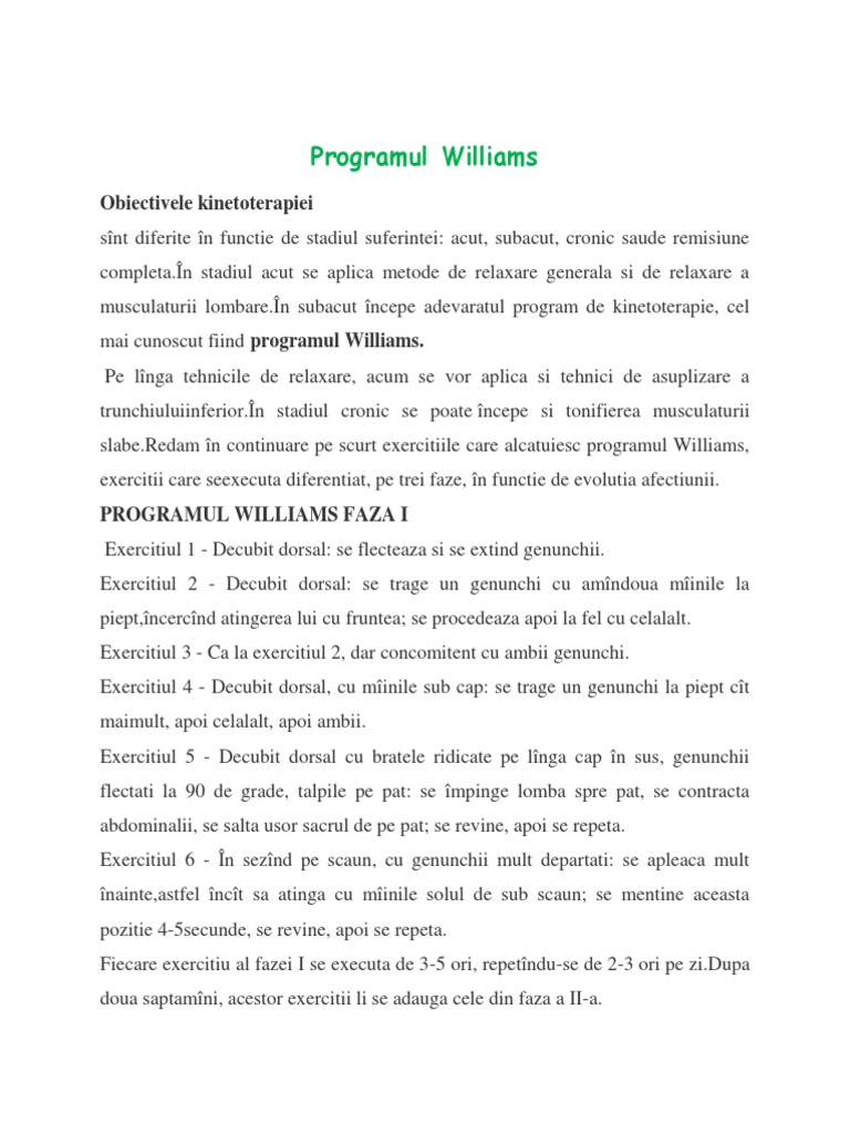 Programul Williams | PDF