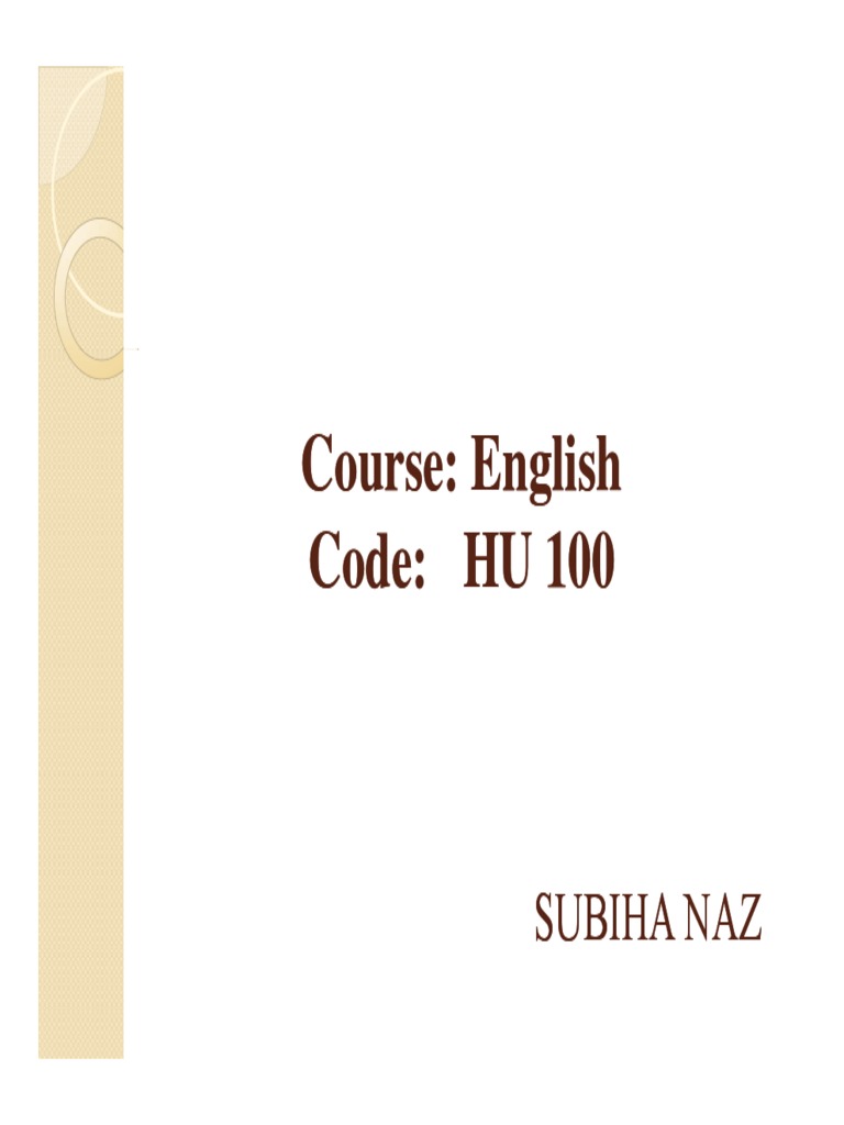 English Language Skills Course Outline | PDF | Reading Comprehension ...