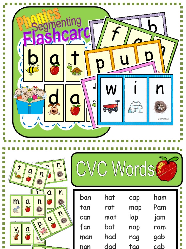CVCSegmenting Flashcards Short Vowel Sounds Common Core Aligned RFKD ...