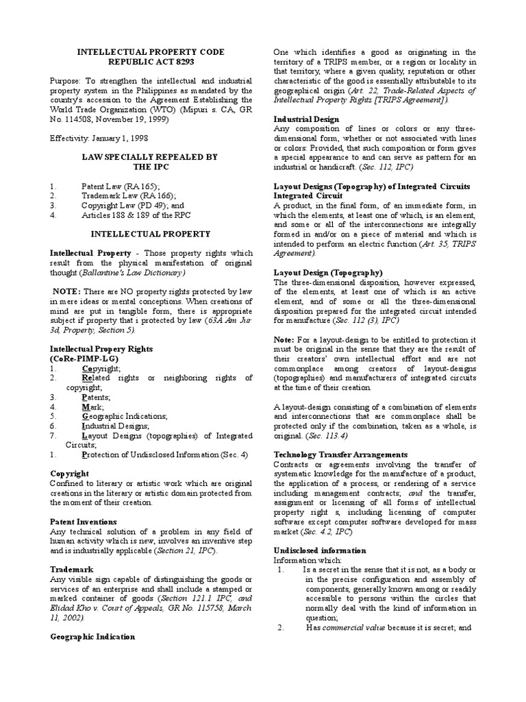 Ip Beda Reviewer 2012 (Encoded) | PDF | Glossary Of Patent Law Terms | Patent Application