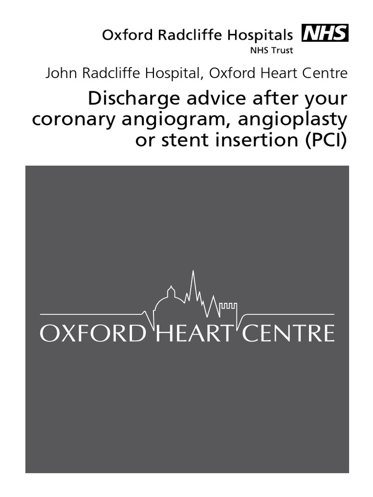 Discharge Instructions for Cardiac Procedures | PDF | Percutaneous ...