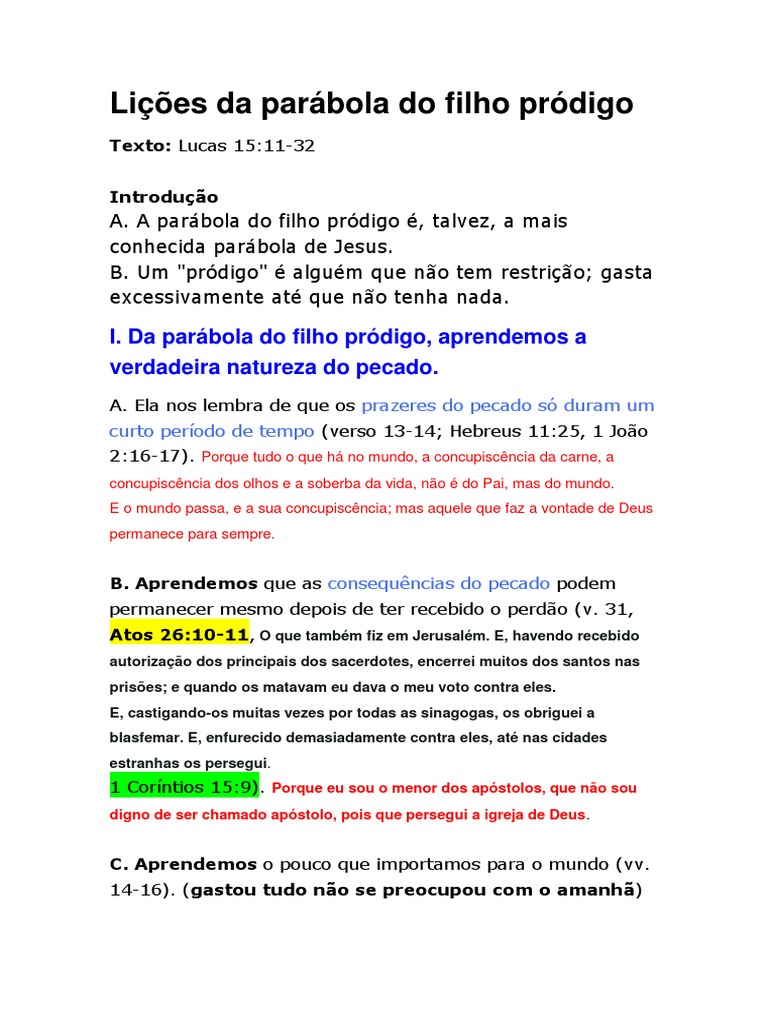 Resumo Da Parabola Do Filho Prodigo 3 Verdades Chave Na Parábola Do