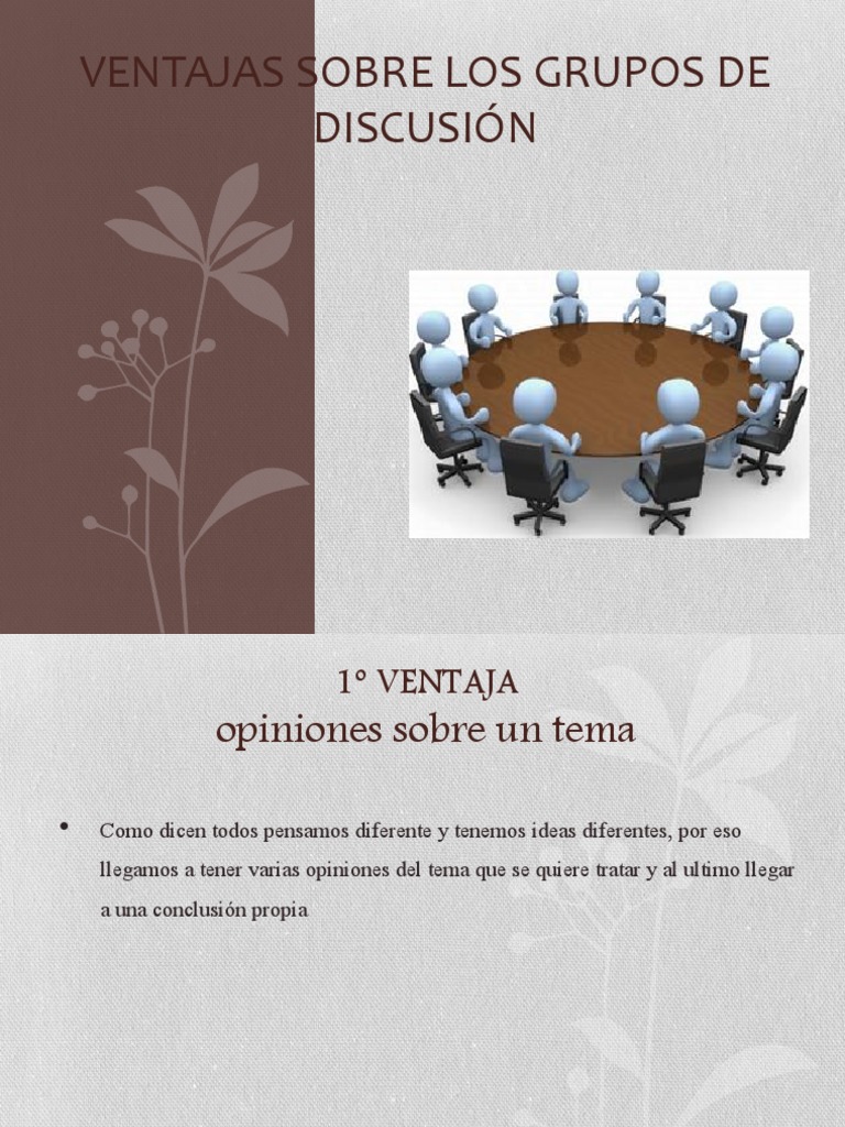 Ventajas Sobre Los Grupos de Discusión | PDF