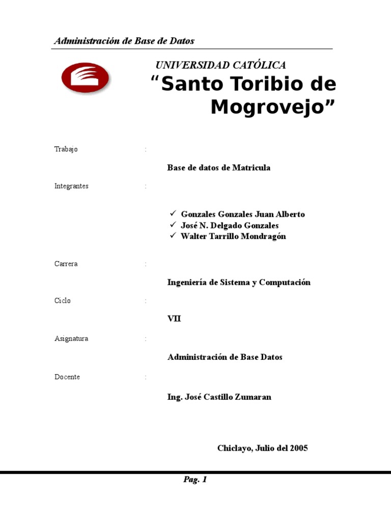 Implementación BD Matricula SQL | PDF | Servidor SQL de Microsoft ...