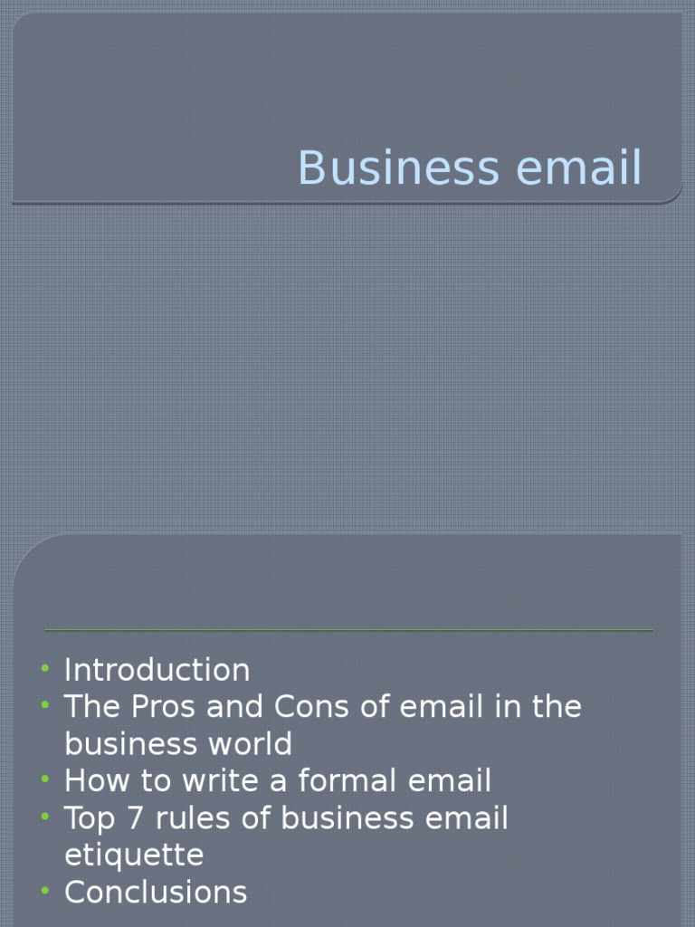 Business Email | PDF | Email | Telecommunications
