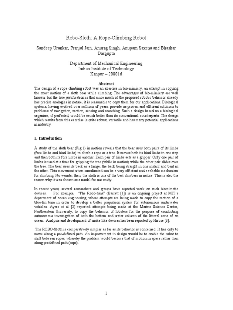 Robot Rope Climbing | PDF