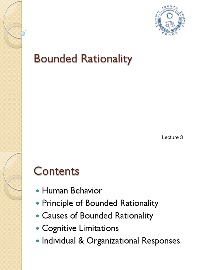 Bounded Rationality Lesson 3 | PDF | Rationality | Attention