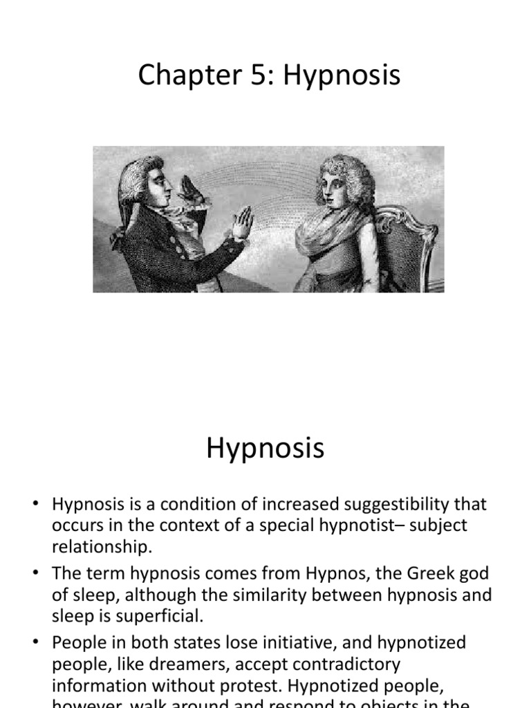 Chapter 5: Hypnosis | PDF | Hypnosis | Psychological States