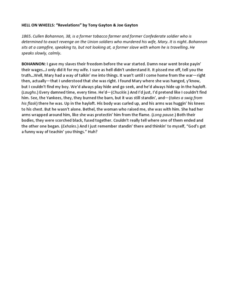 Acting II Monologues