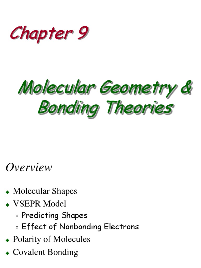 Molecular Geometry & Bonding Theories | Download Free PDF | Chemical ...