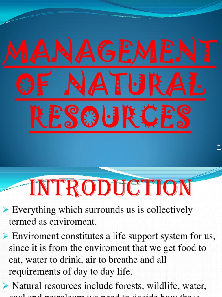 Management of Natural Resources | PDF | Water | Petroleum