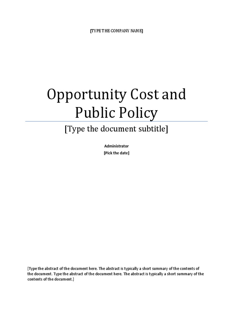 Revise 1 - 20141015 - Public Policy Notes | PDF | Cost–Benefit Analysis ...