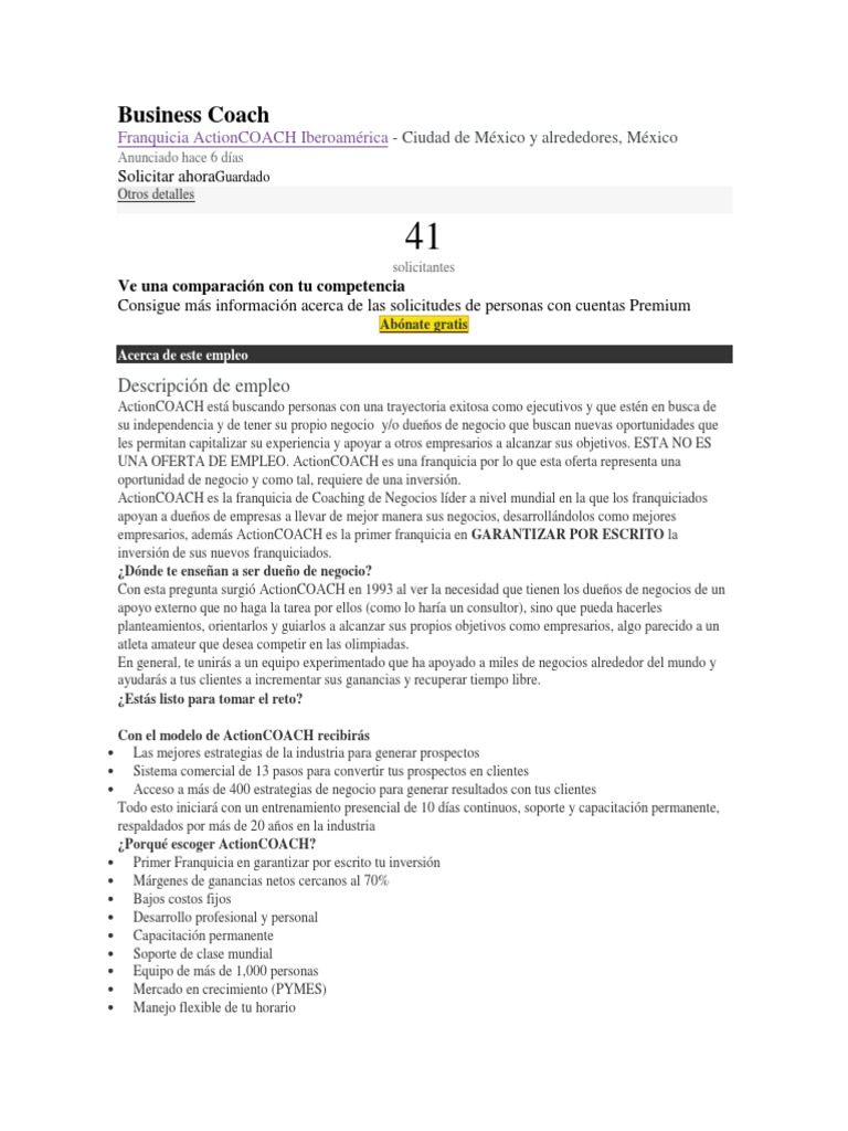 Business Coach PDF | PDF | Franquiciamiento | Business