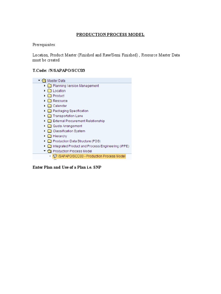 Sap Apo Production Process Model | PDF
