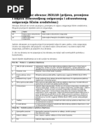 JS3100 - PrijavaPromjenaOdjava Osiguranja | PDF