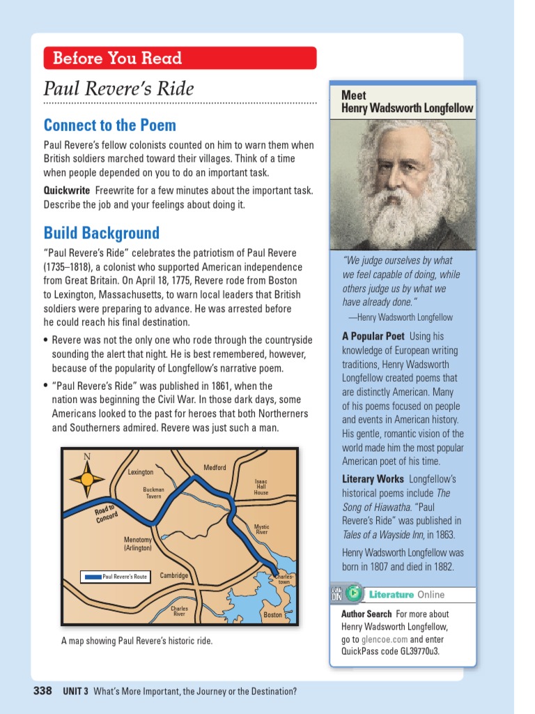 Paul Revere Ride | PDF | Pronoun | Reading Comprehension