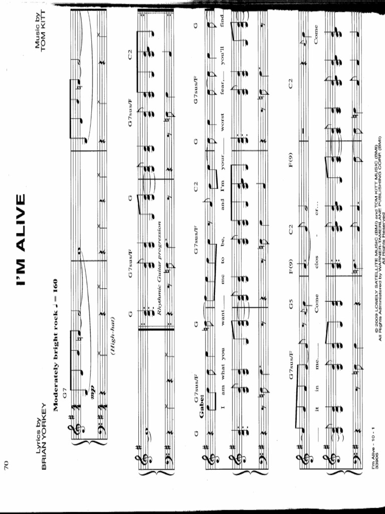 Next To Normal - I'm Alive | PDF