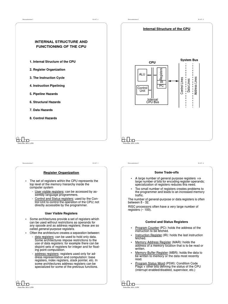 Internal Structure of the CPU Explained | PDF | Central Processing Unit ...