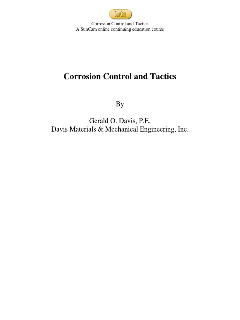 Corrosion Control | PDF | Corrosion | Redox