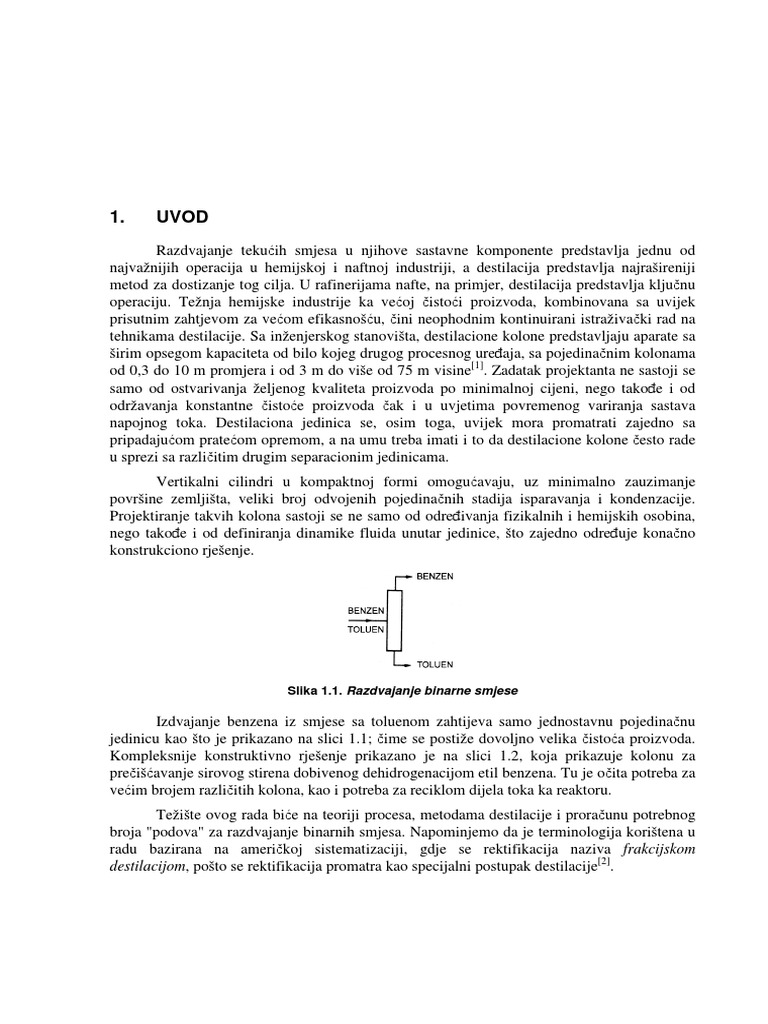 Destilacija 1 | PDF