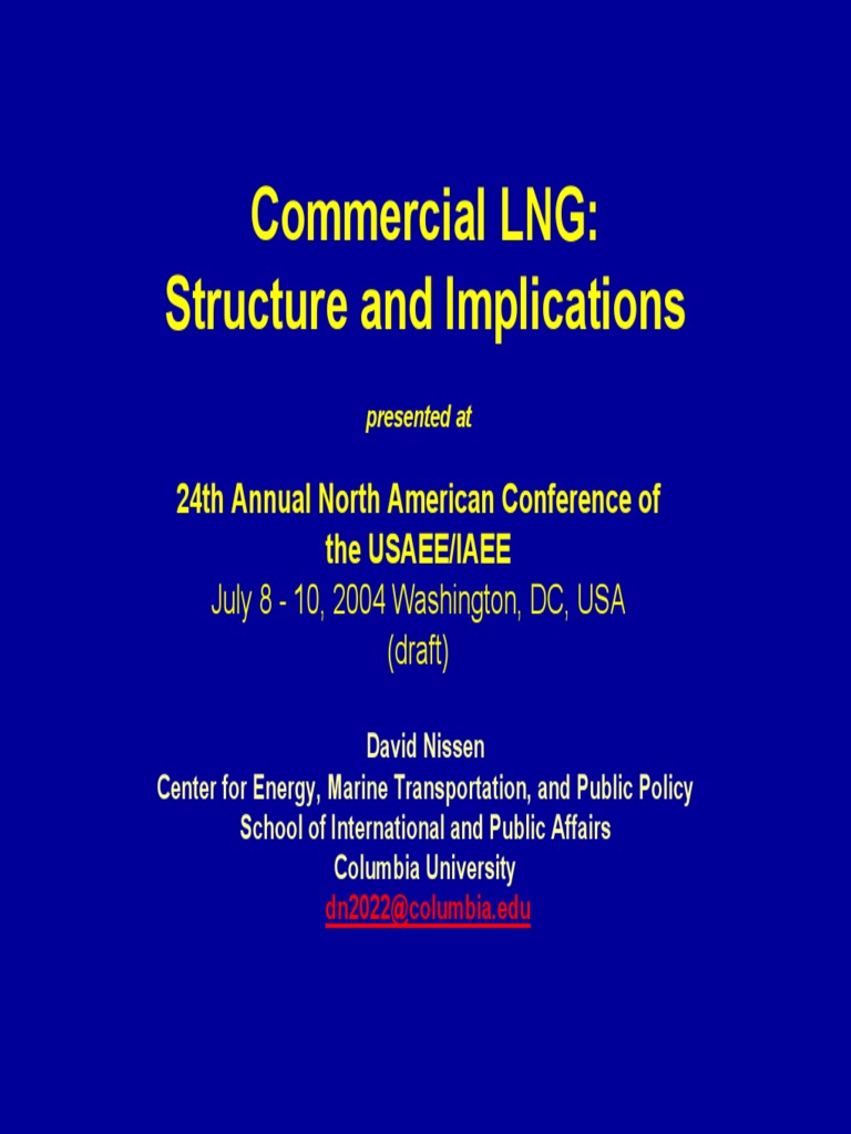 Commercial LNG - Structure and Implications | PDF | Liquefied Natural ...