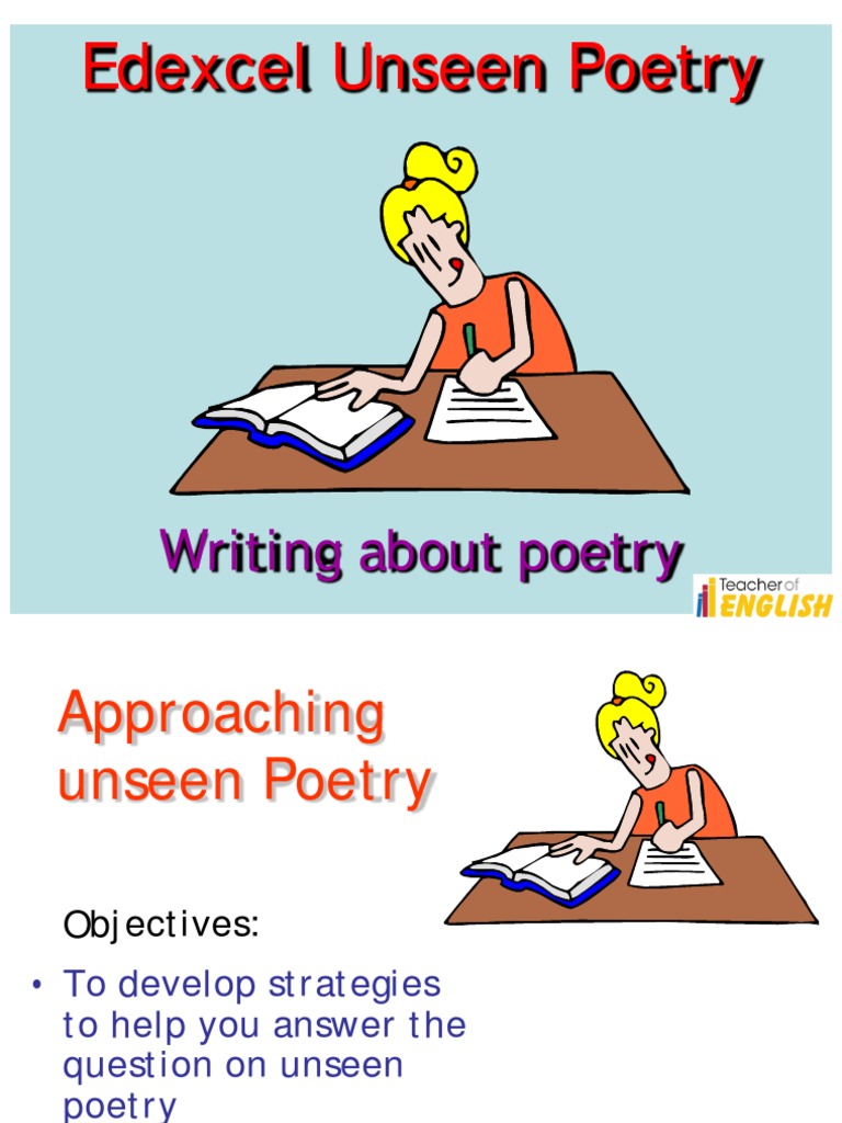 Edexcel Unseen Poetry GCSE English Literature | Poetry | Fiction ...