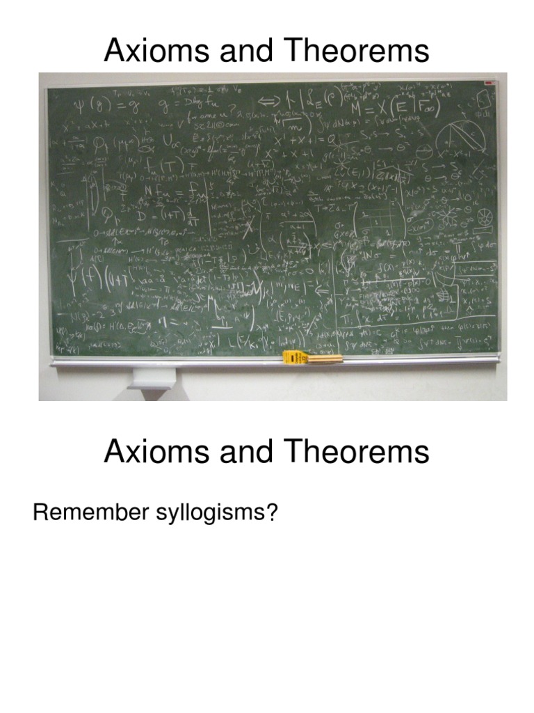 Axioms and Theorems | PDF | Mathematical Proof | Axiom