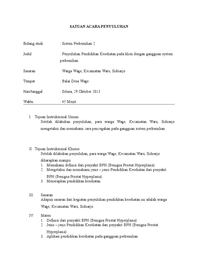 Contoh SAP BPH | PDF