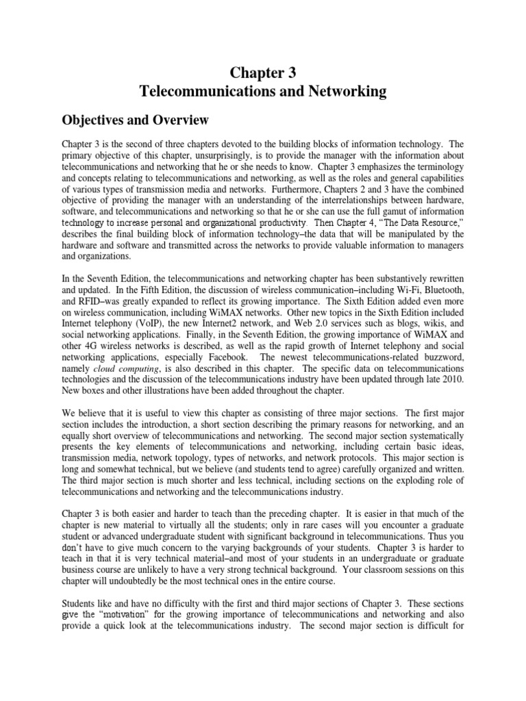 The Learning Objectives of Chapter 3 | PDF | Telecommunication | Computer Network